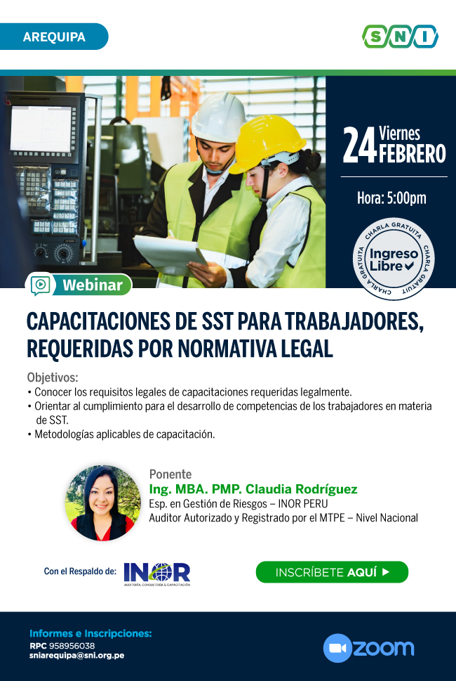Webinar: Capacitaciones de SST para trabajadores, requeridas por ...